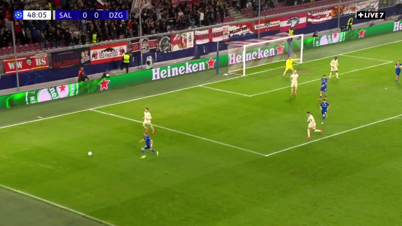 RB Salzburg 0-1 Dinamo Zagreb - Sandro Kulenovic 49' - Dubz